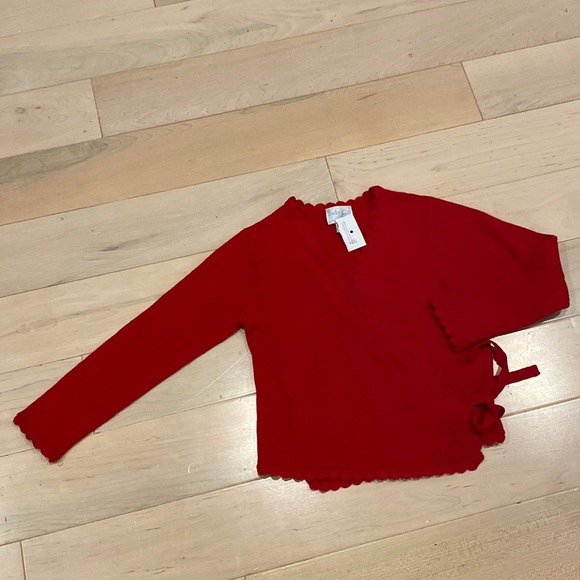 Baby CZ | Shirts & Tops | Baby Cz Carolina Zara Red Scalloped Trim ...